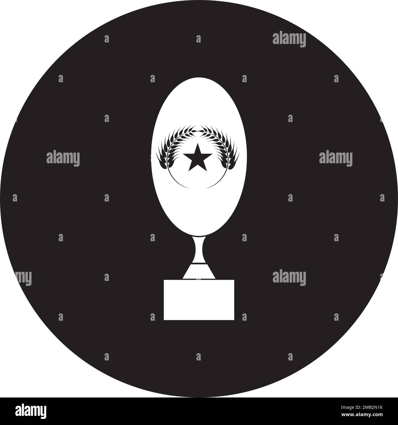 Trophy icon winner award Black and White Stock Photos & Images - Alamy