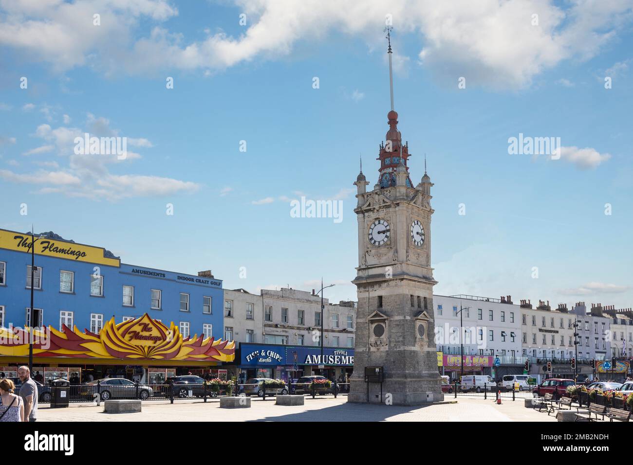 Margate, Kent, united kingdom, august 24 2022 The clock tower on ...