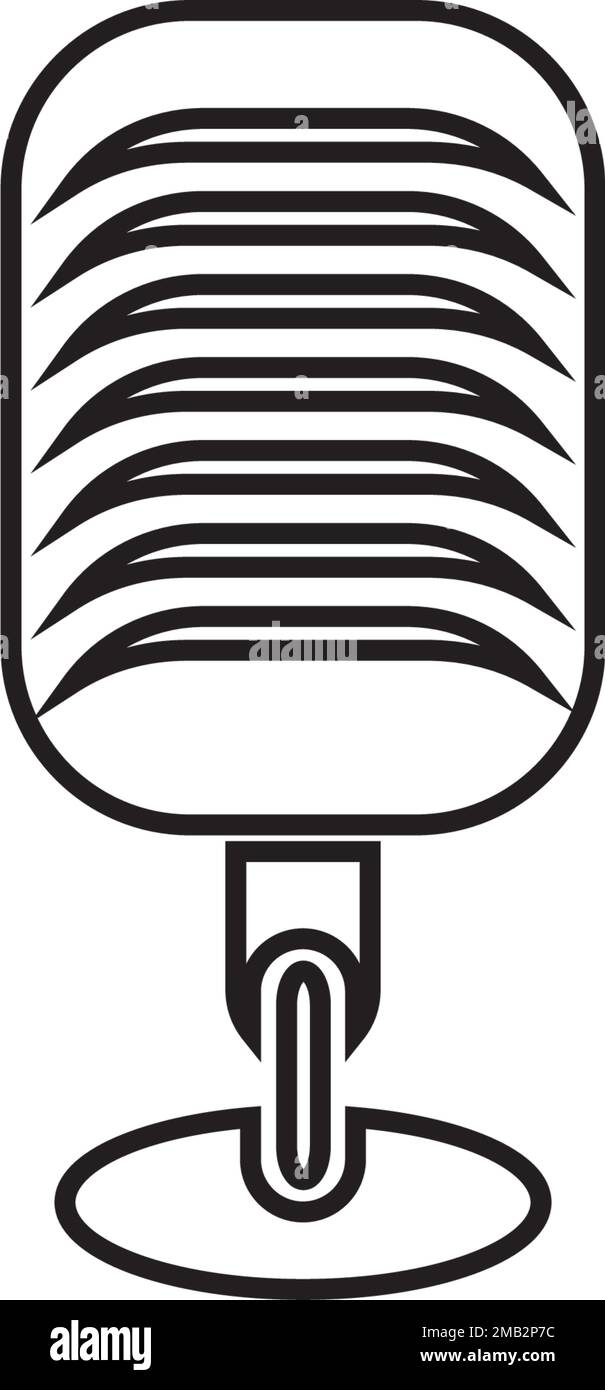 microphone icon vector template flat design Stock Vector Image & Art ...