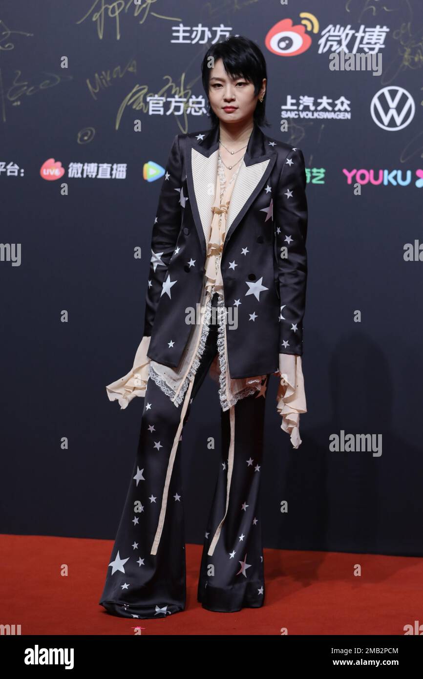 Chinese singer, songwriter, and actress Bibi Zhou attended the red ...