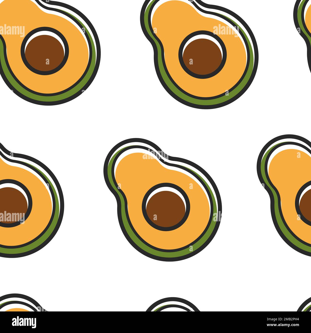 Avocado fruit harvest Mexican symbol seamless pattern Stock Vector ...