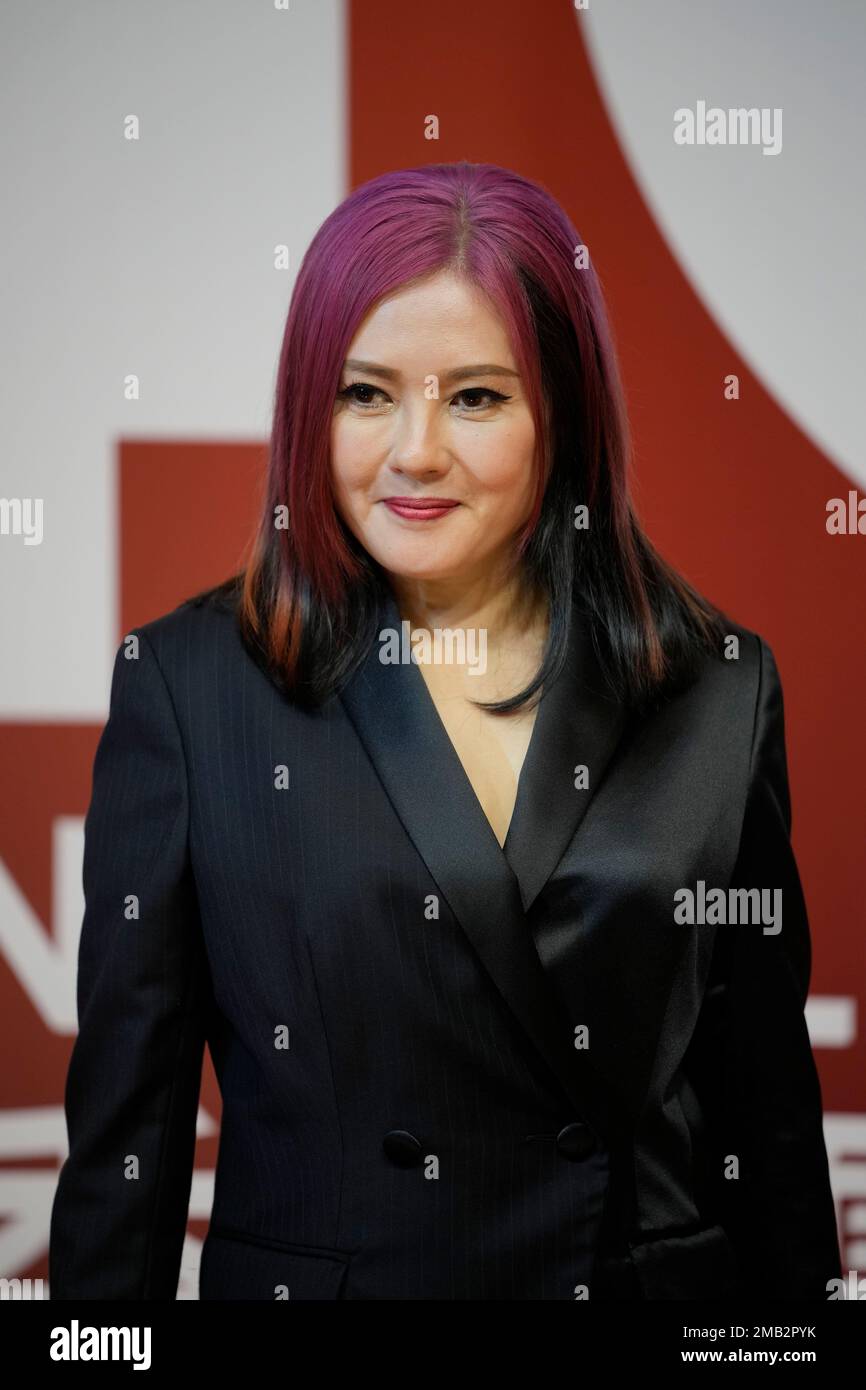 Hong Kong actress Lolrtta Lee poses on the red carpet at the Hong Kong ...