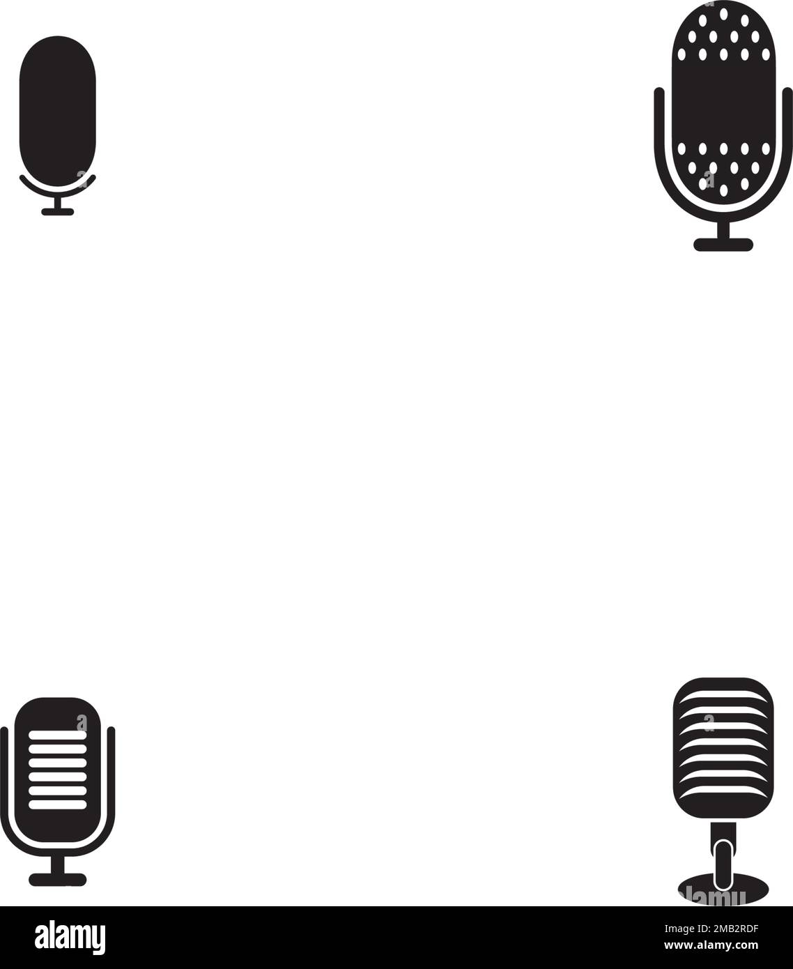 microphone icon vector template flat design Stock Vector Image & Art ...