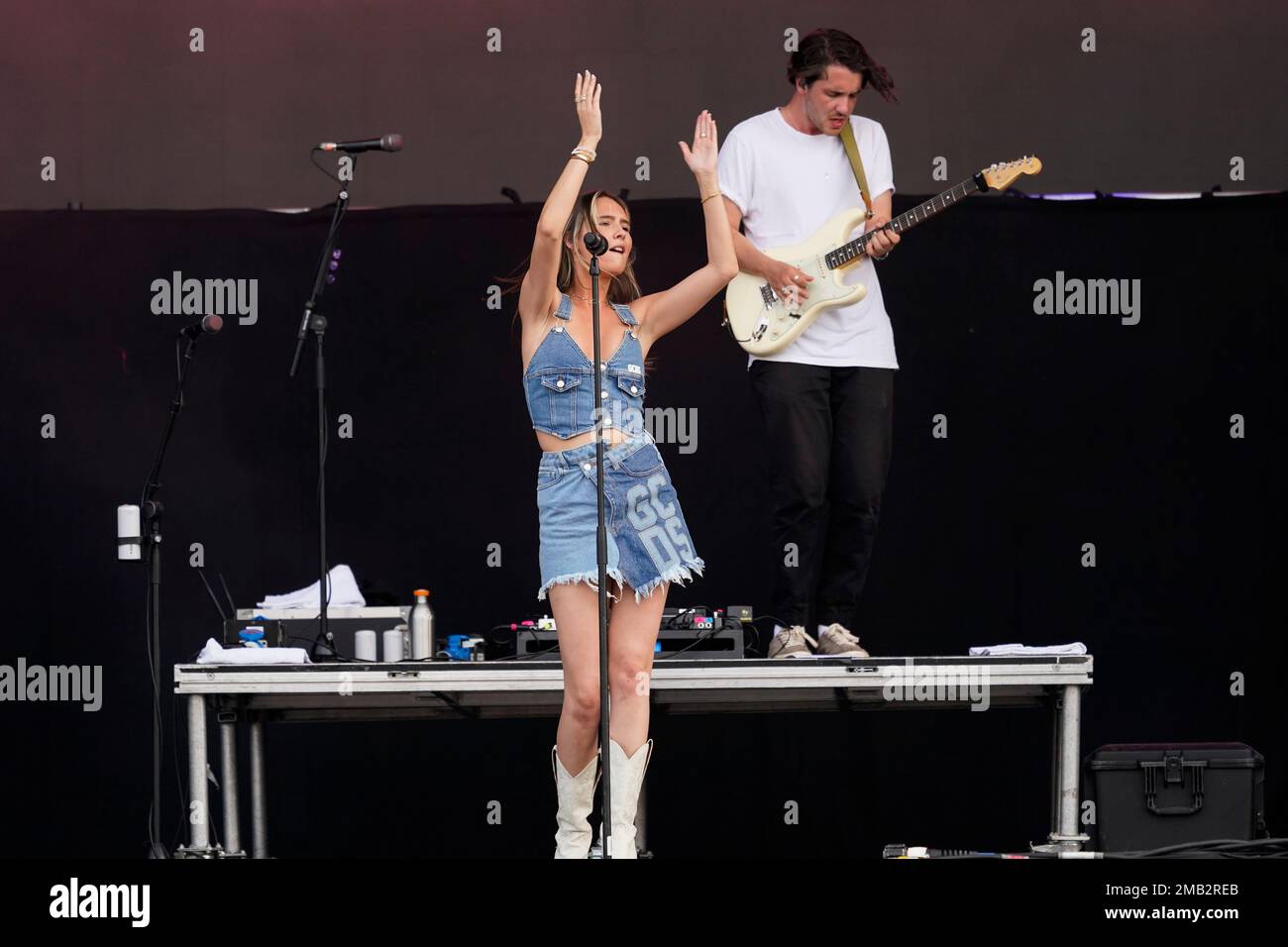 Mimi Webb performs at the George Ezra Concert, in Finsbury Park, London ...