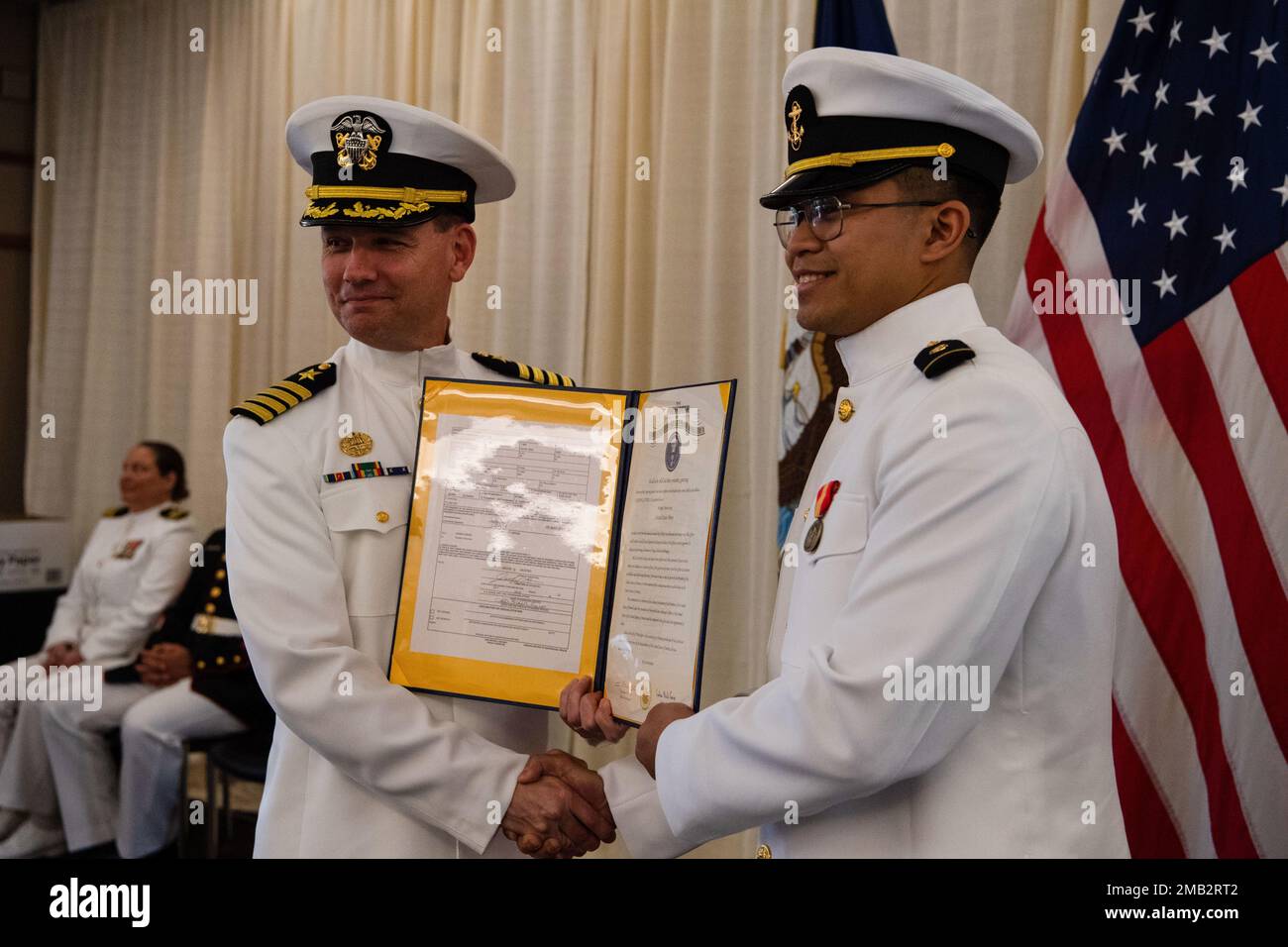 Capt. Allen Adkins, commanding officer of the Naval Reserve Officers ...