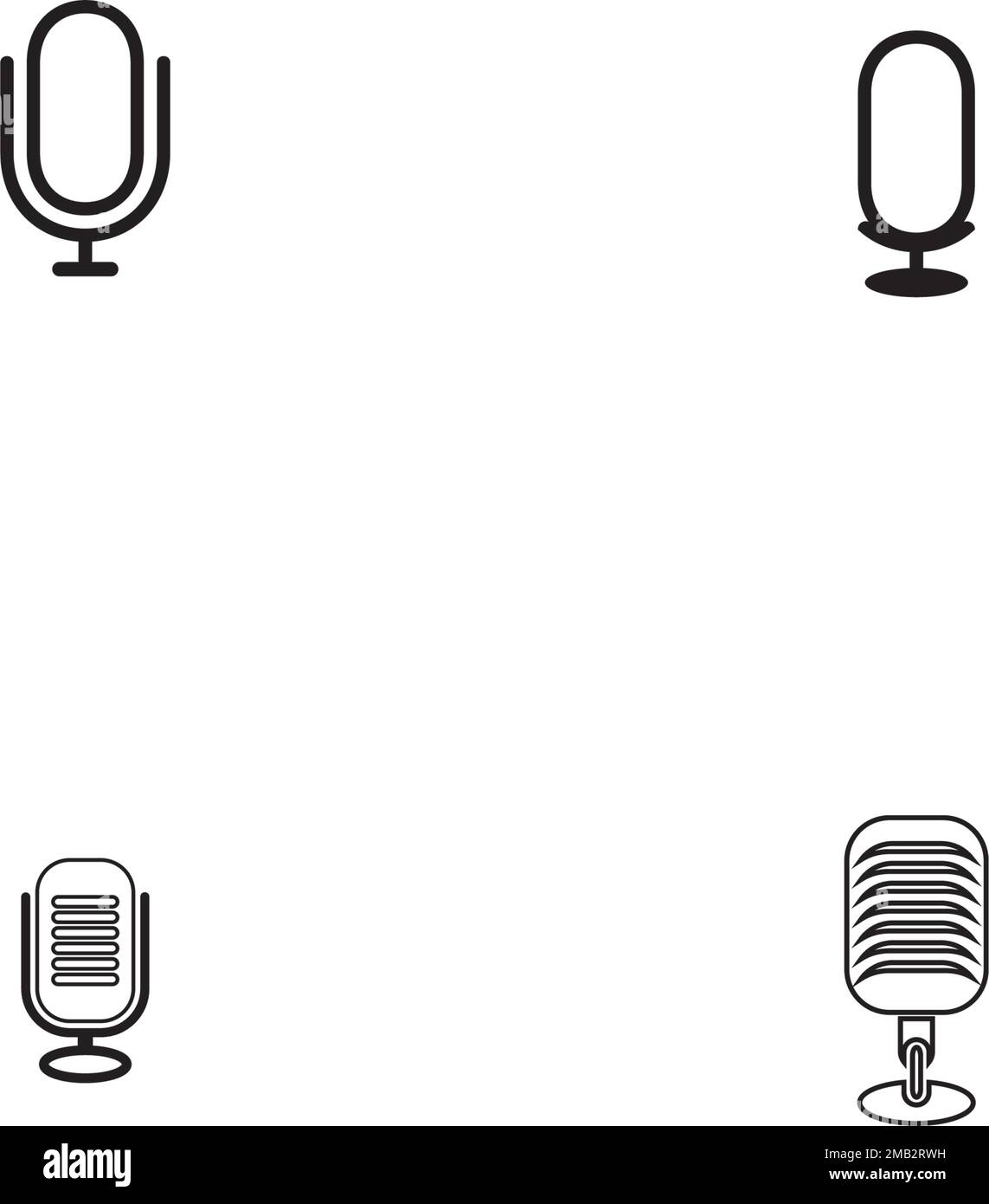 microphone icon vector template flat design Stock Vector Image & Art ...