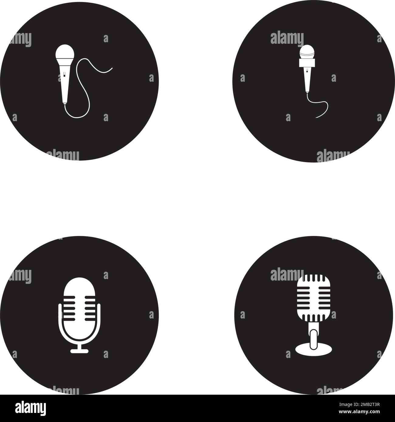 microphone icon vector template flat design Stock Vector Image & Art ...