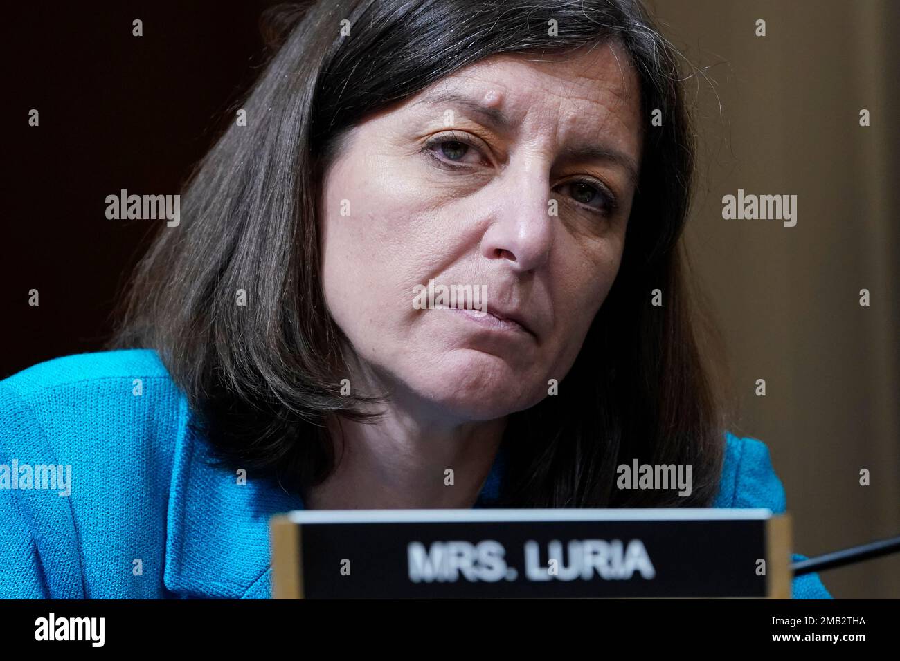 FILE - Rep. Elaine Luria, D-Va., listens as the House select committee ...