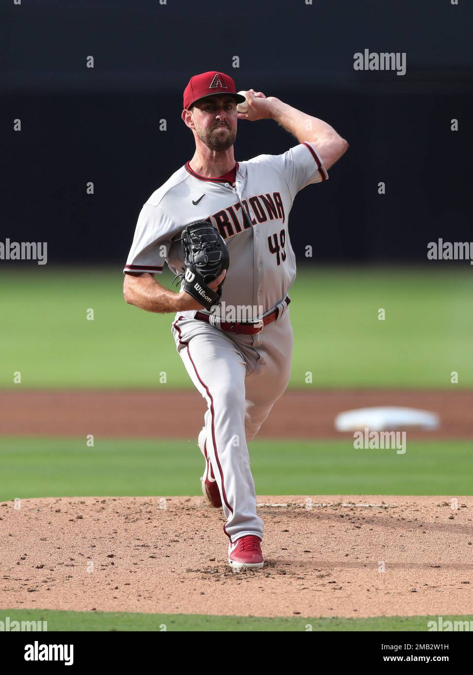 Arizona Diamondbacks starting pitcher Tyler Gilbert works against the ...