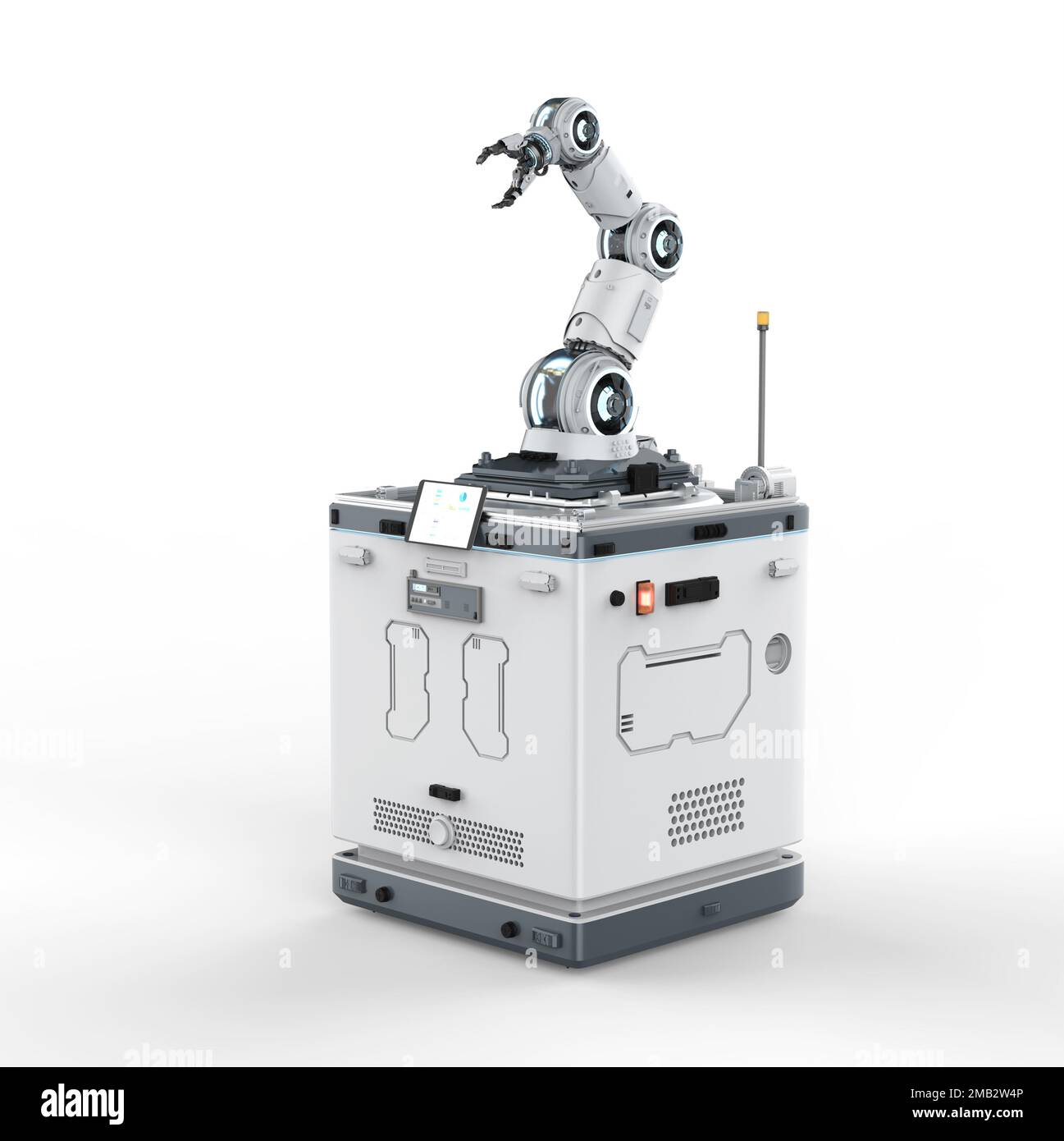 3d rendering portable robotic arm with station module Stock Photo - Alamy