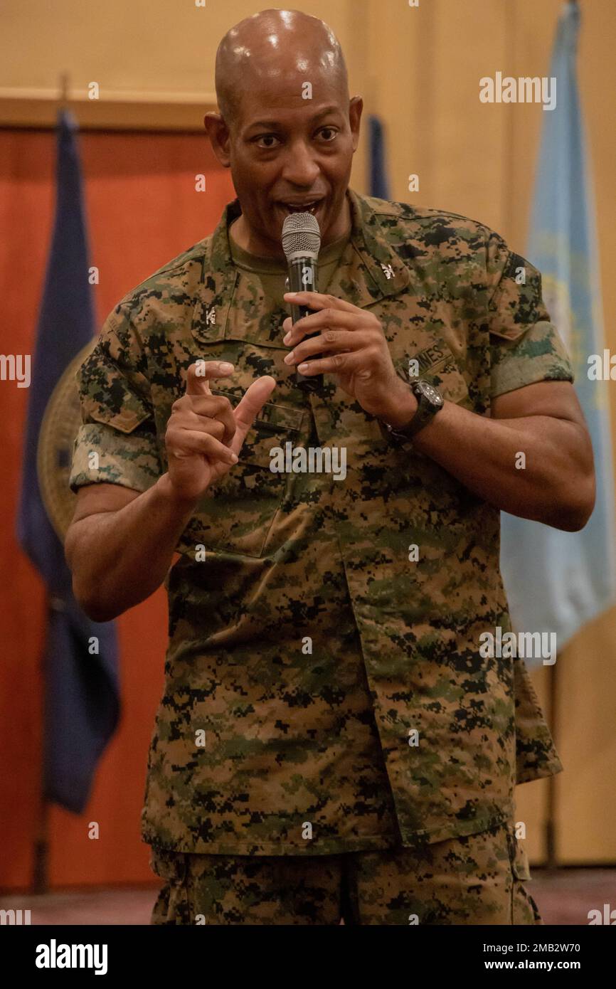 U.S. Marine Corps Col. Erik Smith, the commanding officer of 3rd Sustainment Group (Experimental ...
