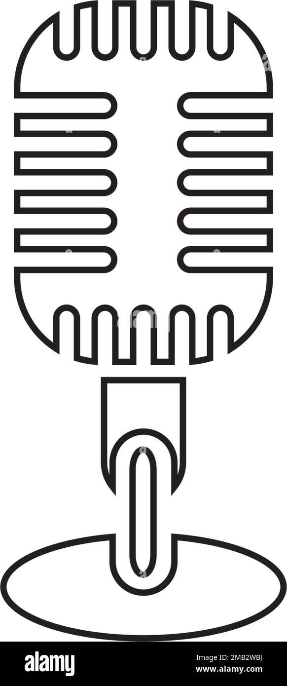 microphone icon vector template flat design Stock Vector Image & Art ...