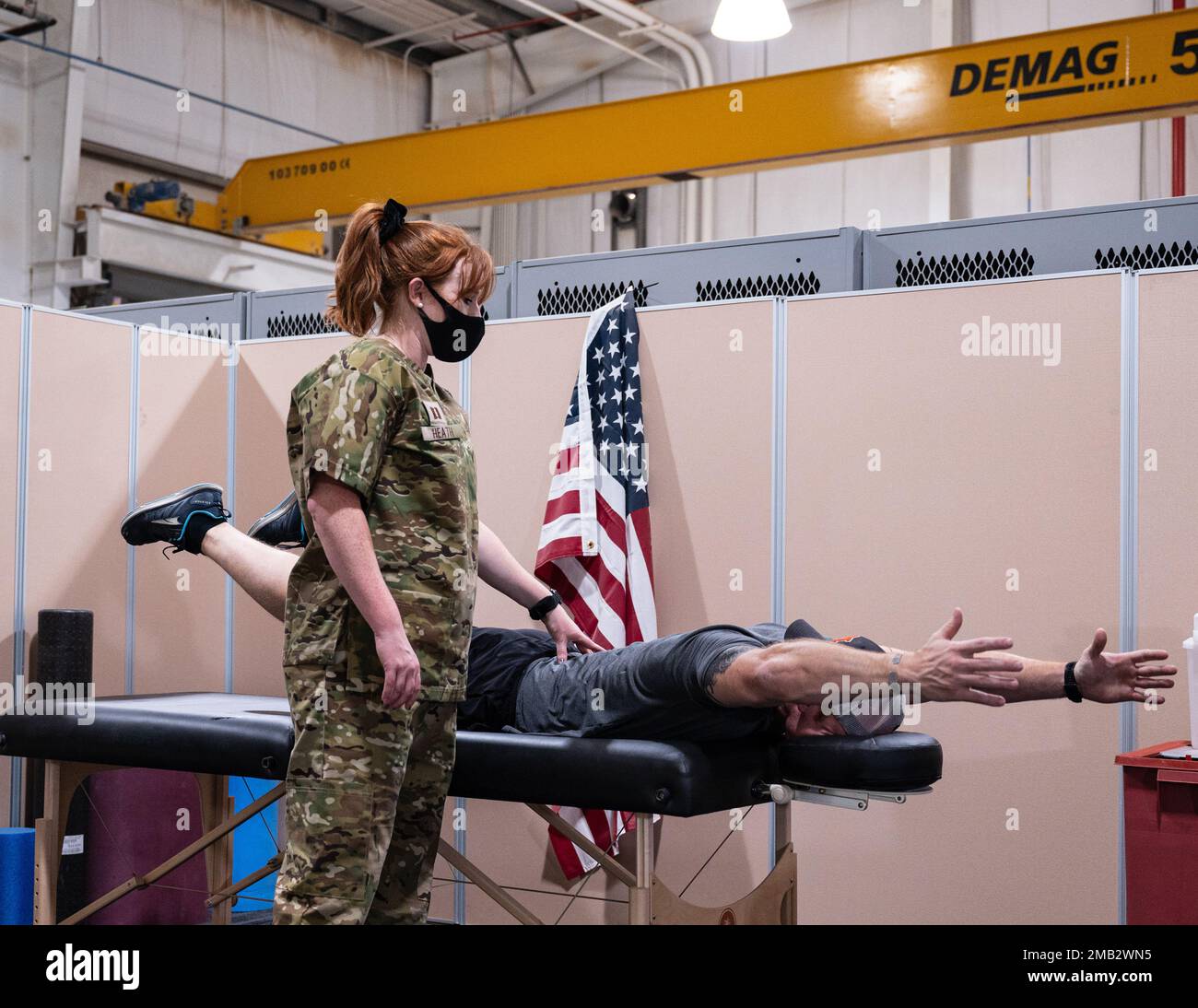 U.S. Air Force Captain Kara Heath, a physical therapist from the 379th ...