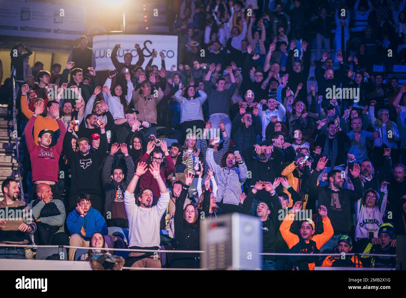 Stands full of public at a Freestyle event in Spain Stock Photo - Alamy