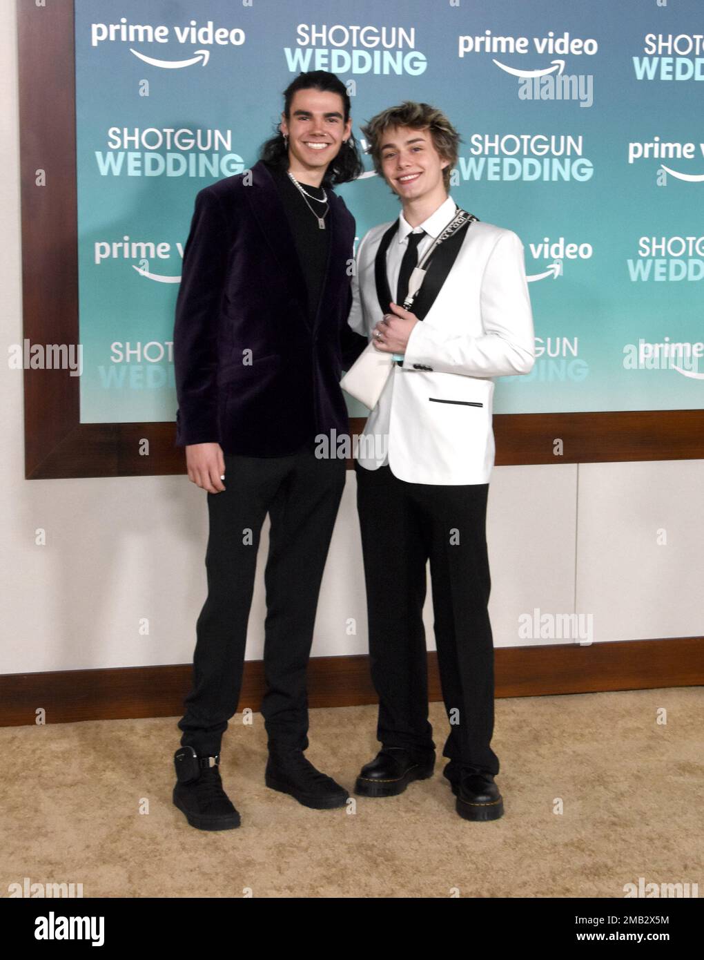 Hollywood, California, USA 18th January 2023 Cian Henry and Bryce McKenzie attend Prime Video's ...