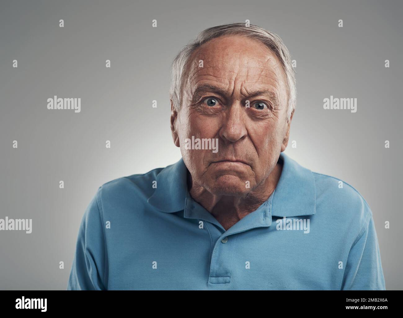 Today is not the day to mess with me. an old man looking angrily at the ...