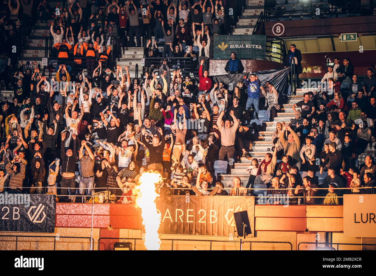 Stands full of public at a Freestyle event in Spain Stock Photo - Alamy