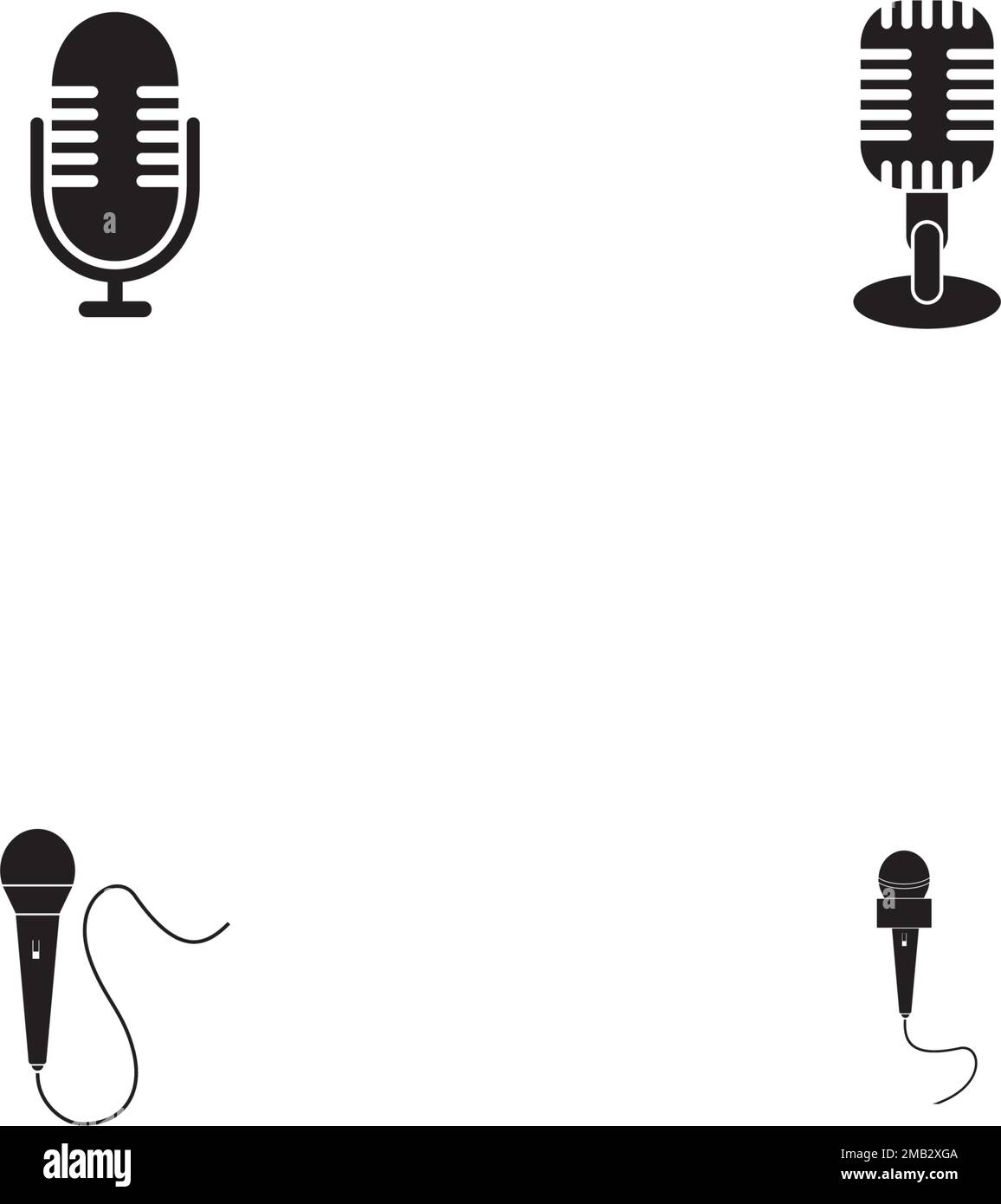 microphone icon vector template flat design Stock Vector Image & Art ...