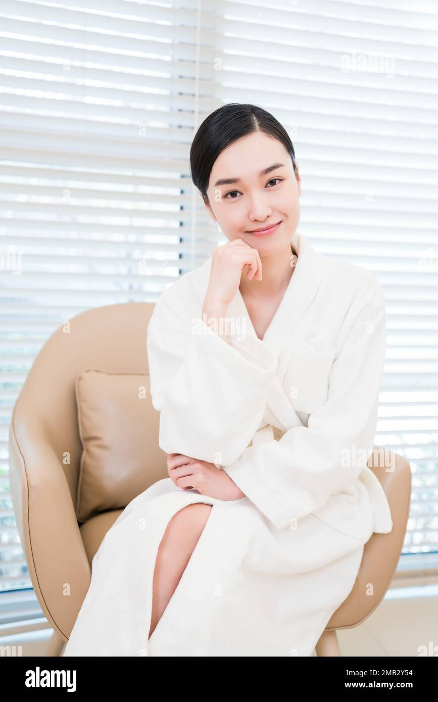 Only bathrobe hi-res stock photography and images - Alamy