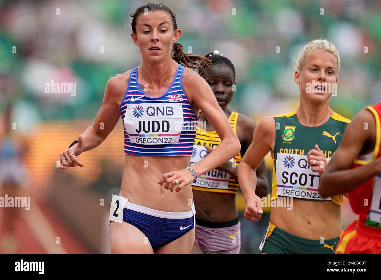 Jessica Judd, of Britain, competes in the women's 10000-meter run final ...