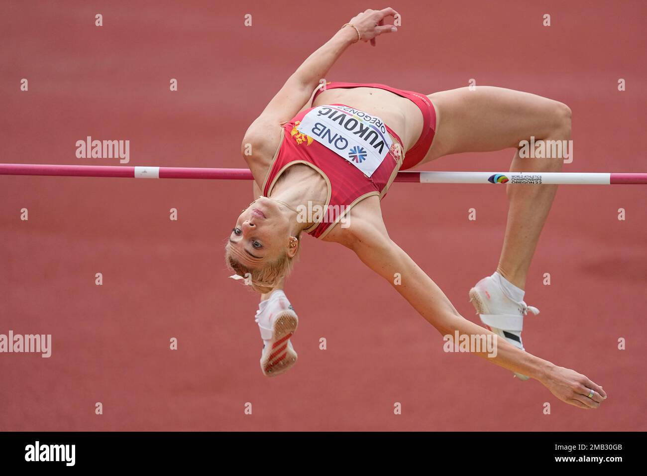 Marija Vukovic of Montenegro, competes during qualifying for the women ...