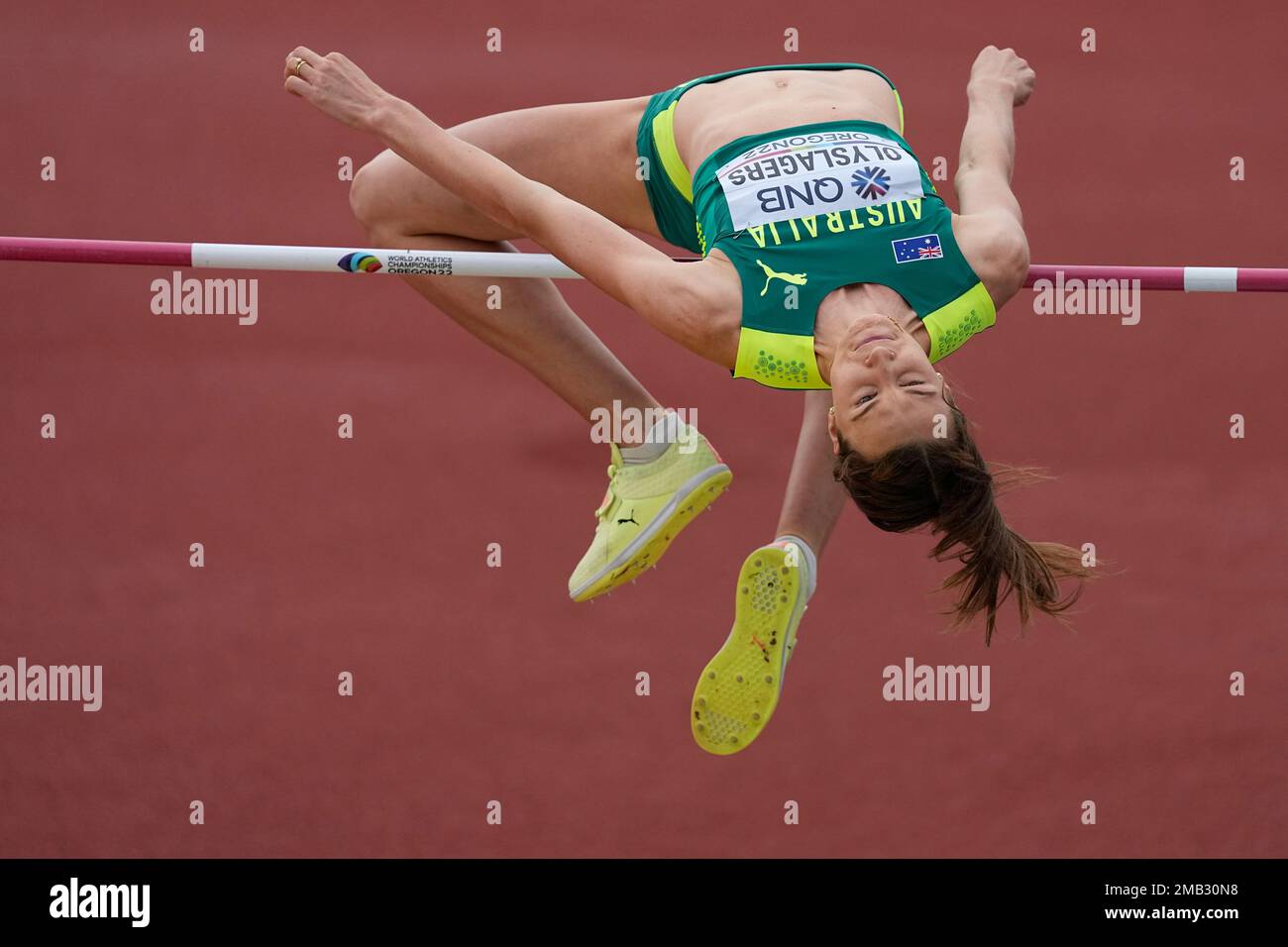 Nicola Olyslagers, of Australia, competes during qualifying for the ...
