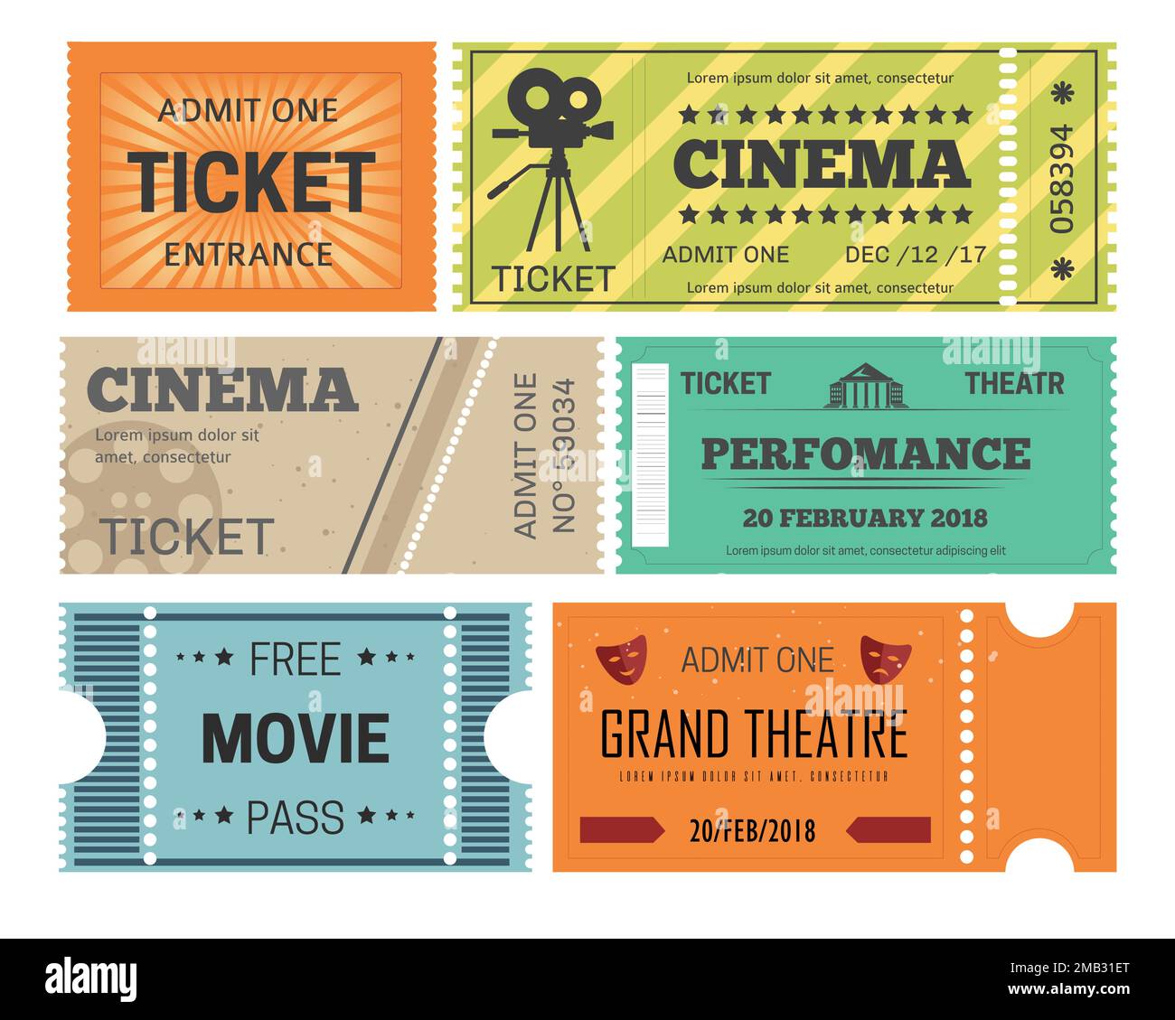 Theater new york ticket Stock Vector Images - Alamy
