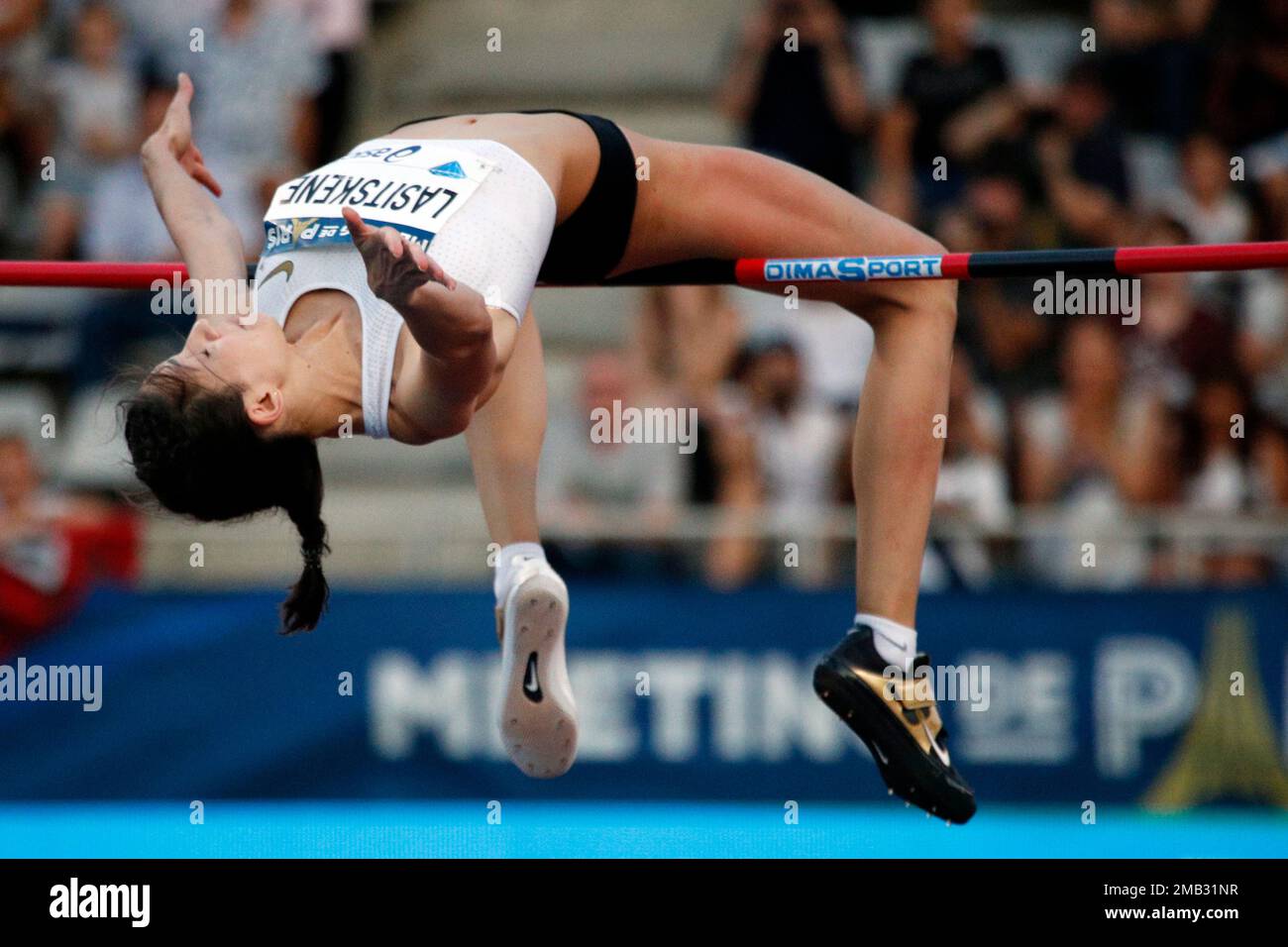 FILE - Russian athlete Maria Lasitskene competes in the women's high ...