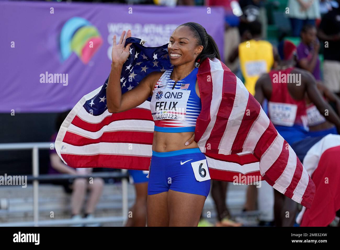 Allyson Felix Of The United States Smiles After The 4x400 Meter Mixed