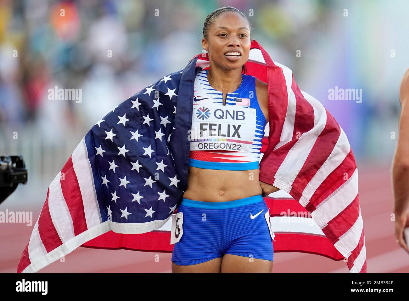 Allyson Felix Of The United States Smiles After The 4x400 Meter Mixed