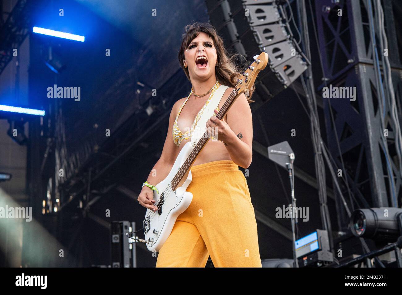Jordan Miller of The Beaches performs during the Festival d'été de ...