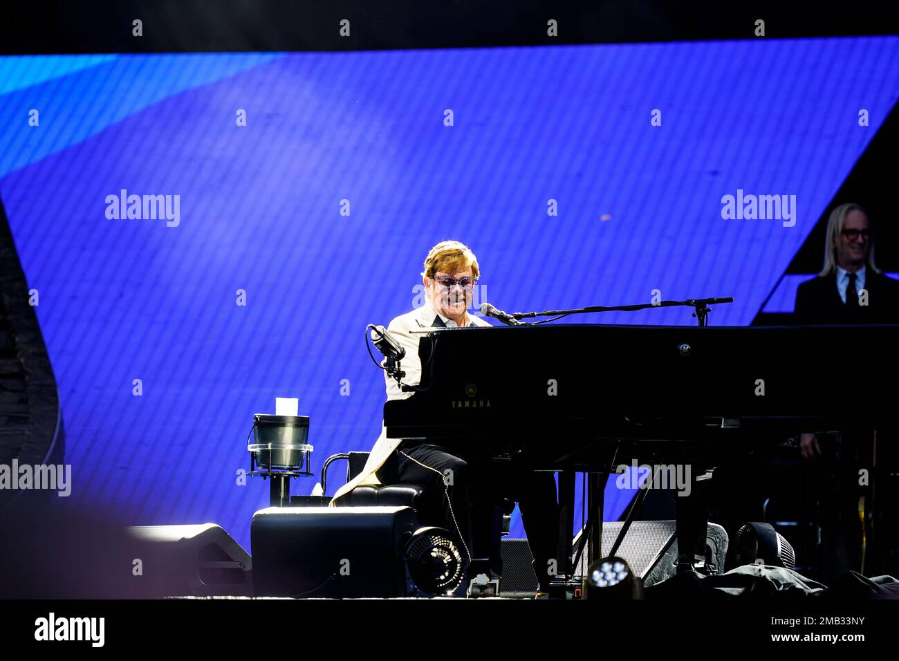 Elton John performs during his "Farewell Yellow Brick Road," tour ...