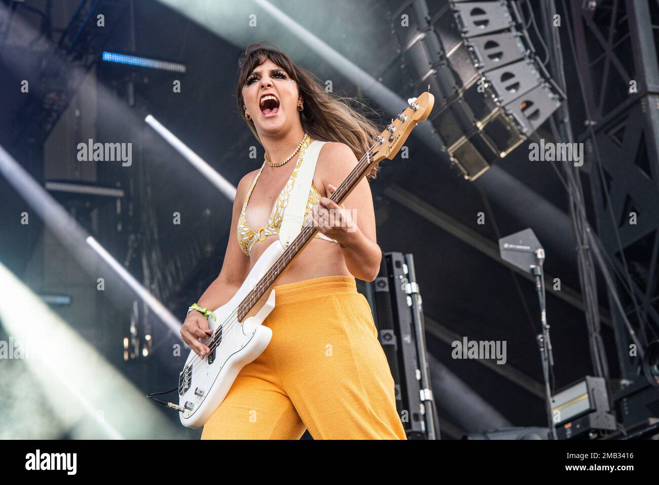 Jordan Miller of The Beaches performs during the Festival d'été de ...