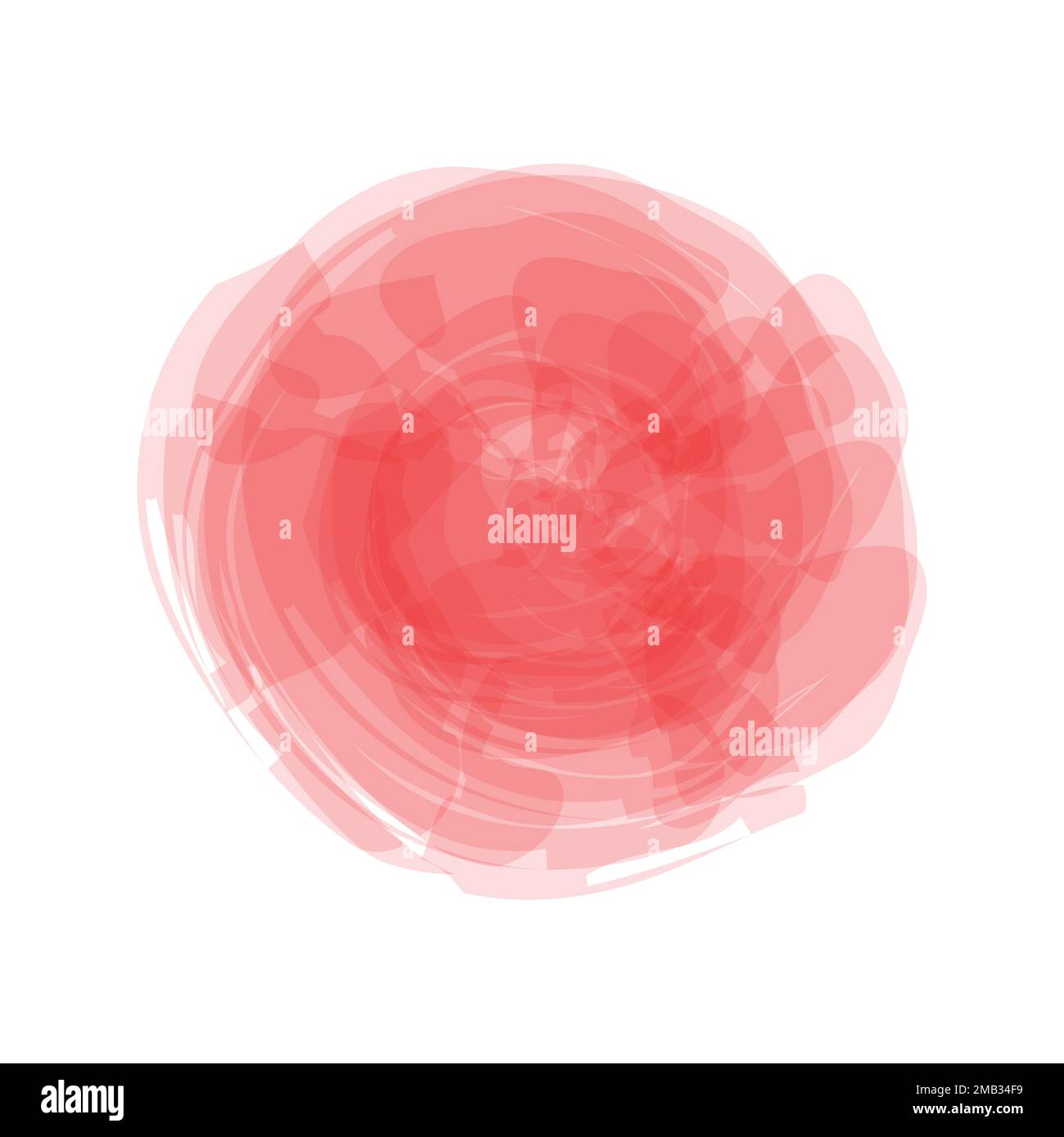 Red watercolor paintbrush circle for logo template and decoration ...