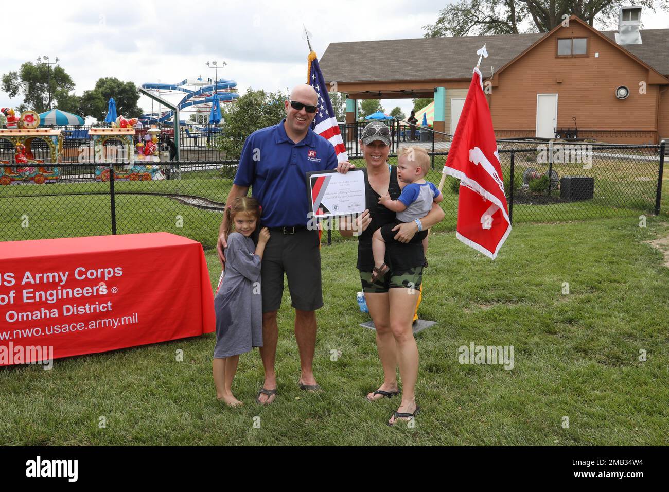 Col. Mark Himes, Commander, USACE Omaha District with daughter, and ...