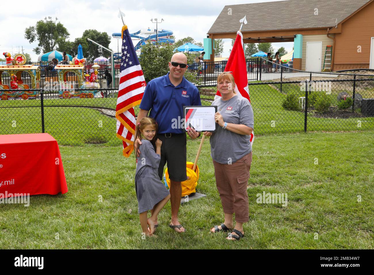 Col. Mark Himes, Commander, USACE Omaha District with daughter, and ...