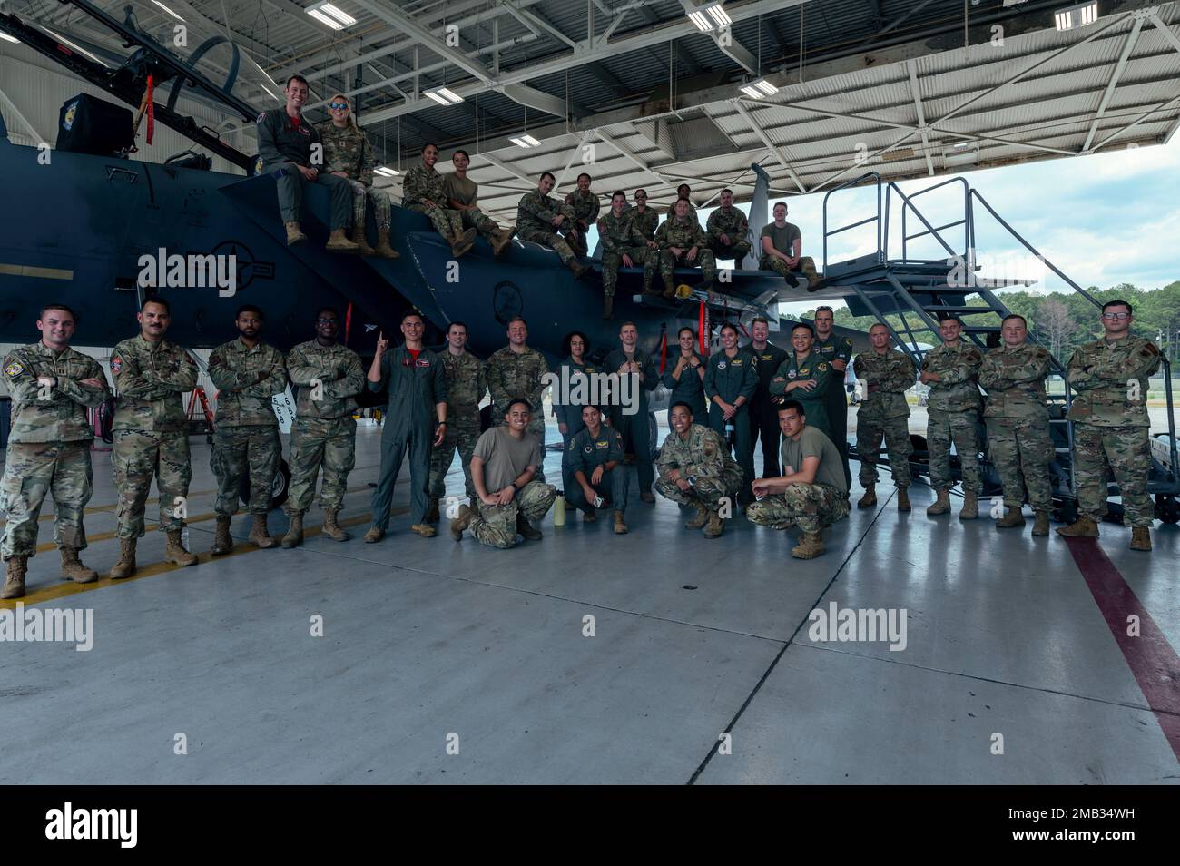 Airmen assigned to the 4th Fighter Wing and students from the First ...