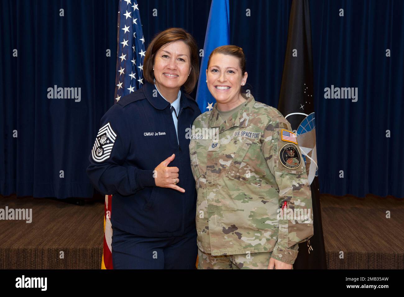 Chief Master Sergeant of the Air Force JoAnne S. Bass poses for a photo ...