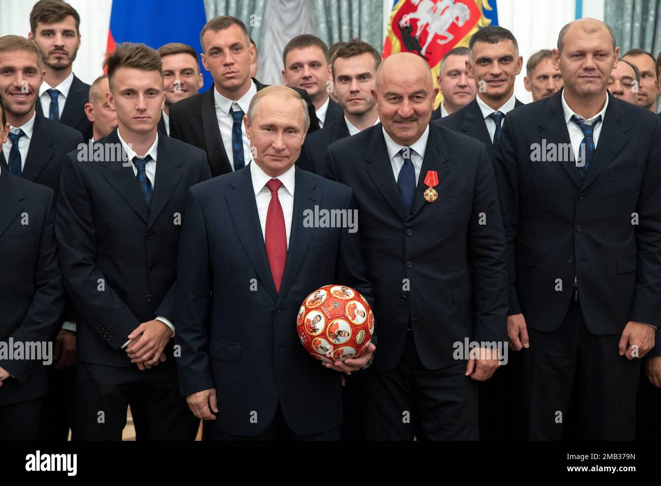 FILE - Russian President Vladimir Putin, center left, and Russia's ...