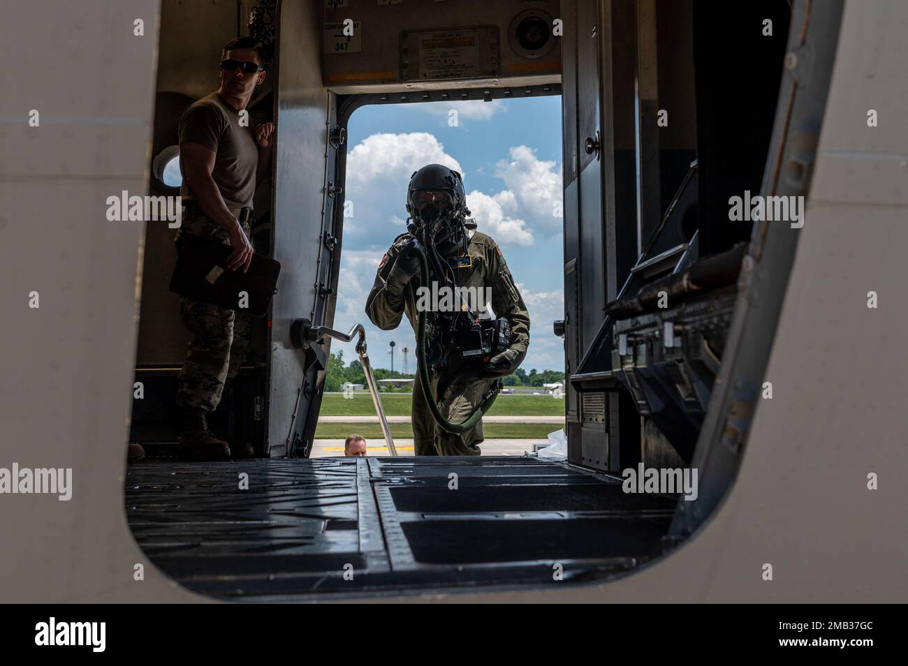 U.S. Air Force Captain Alex Kenney, a pilot with the 167th Airlift ...