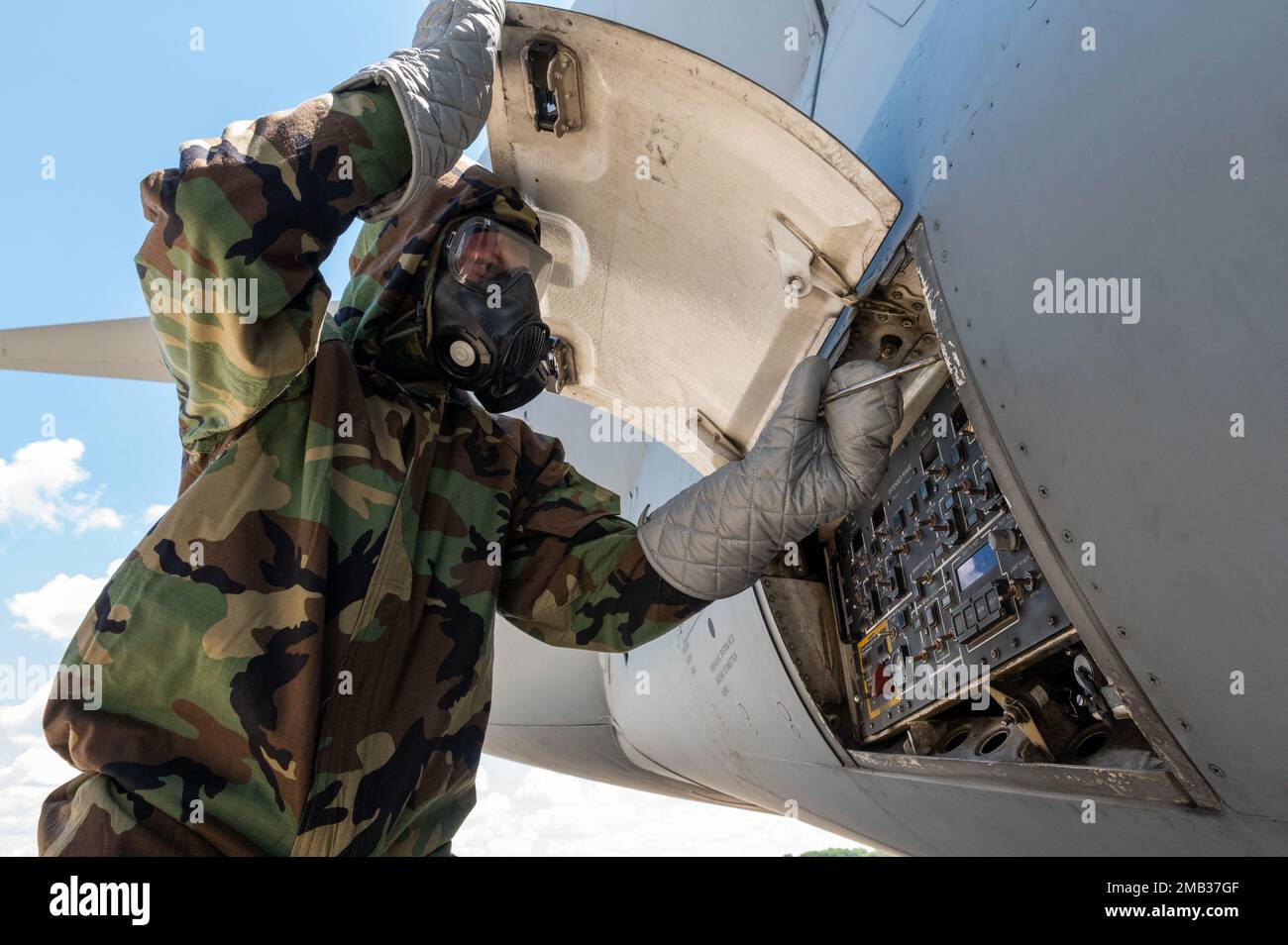 U.S. Air Force Airman 1st Class Patrick O’Brian, a maintainer with the ...