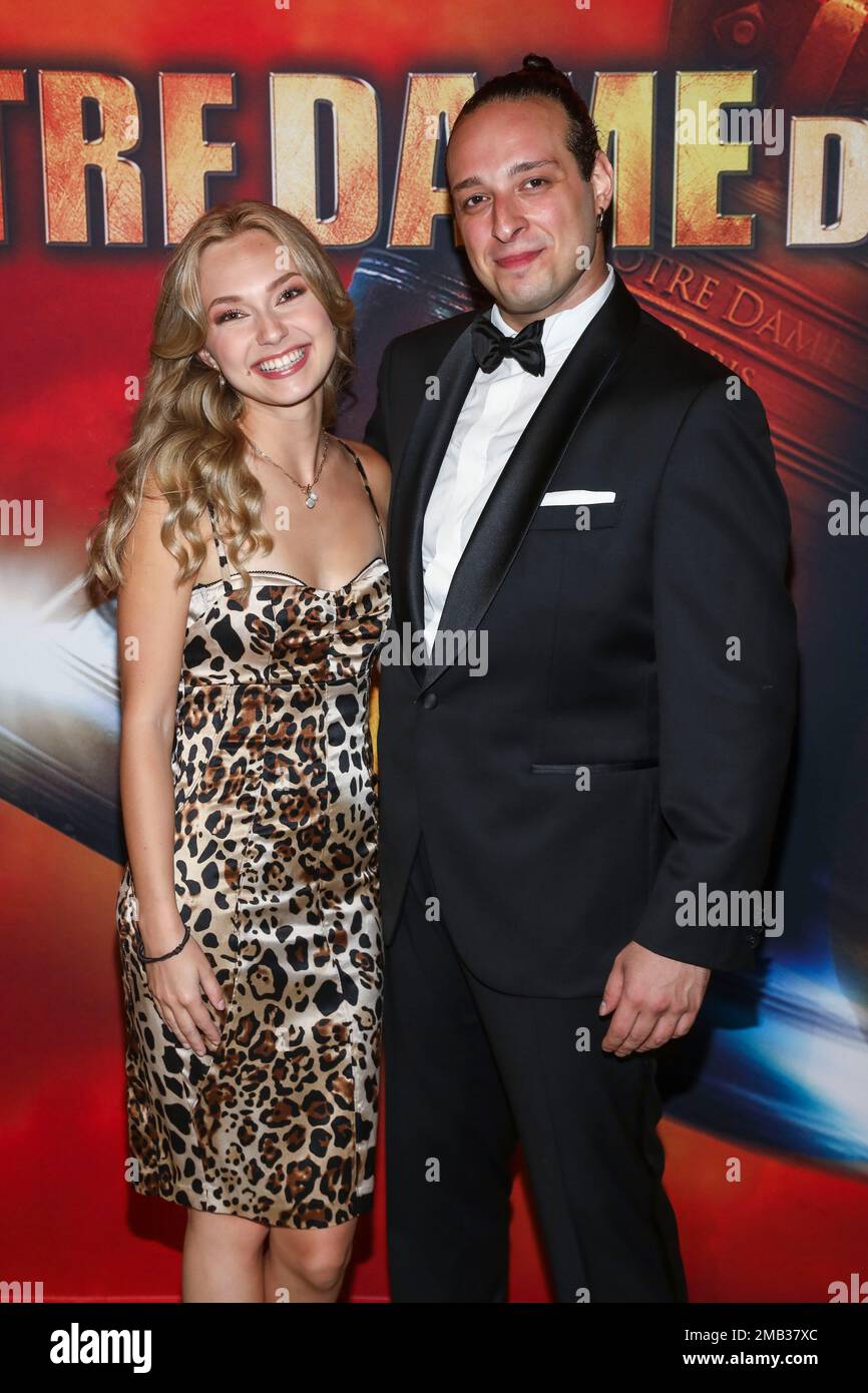 Actors Emma Lepine, left, and Angelo Del Vecchio, right, attend the ...