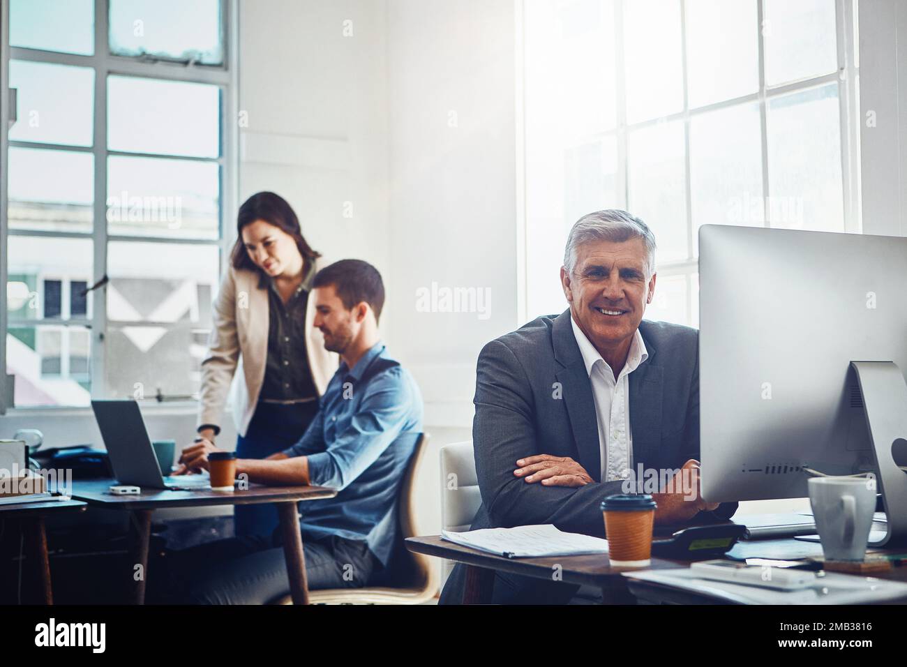 Happy man working pc hi-res stock photography and images - Alamy