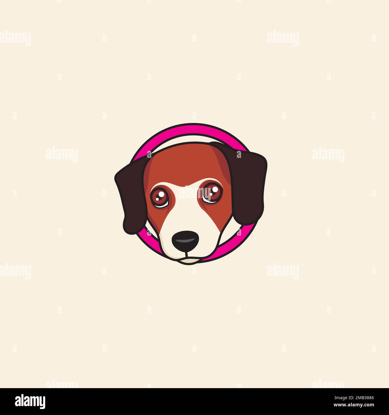 Beagle logo or icon design Stock Vector Image & Art - Alamy