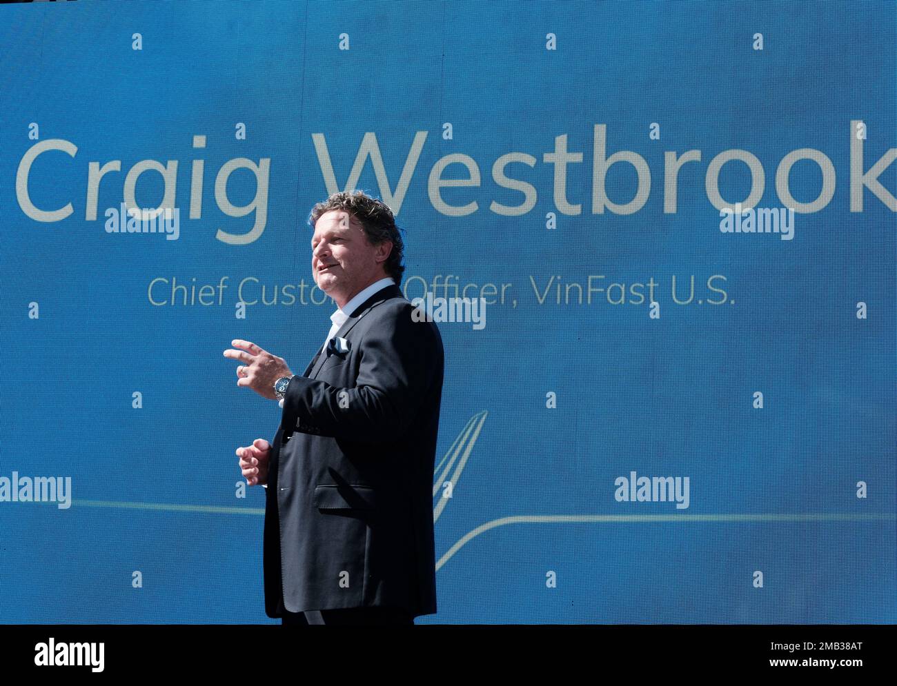 Craig Westbrook, Chief Customer Officer Vinfast US announces the ...