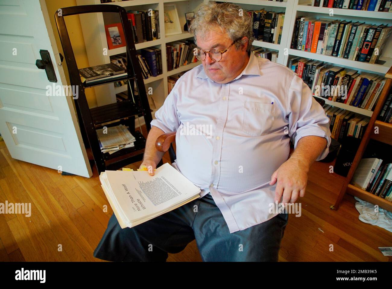 Author Timothy Tyson looks at a copy of Carolyn Bryant Donham's memoir ...