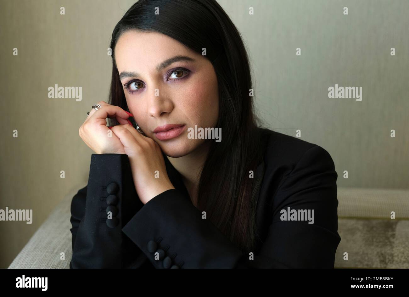 Hannah Marks, director of the film "Don't Make Me Go," poses for a ...
