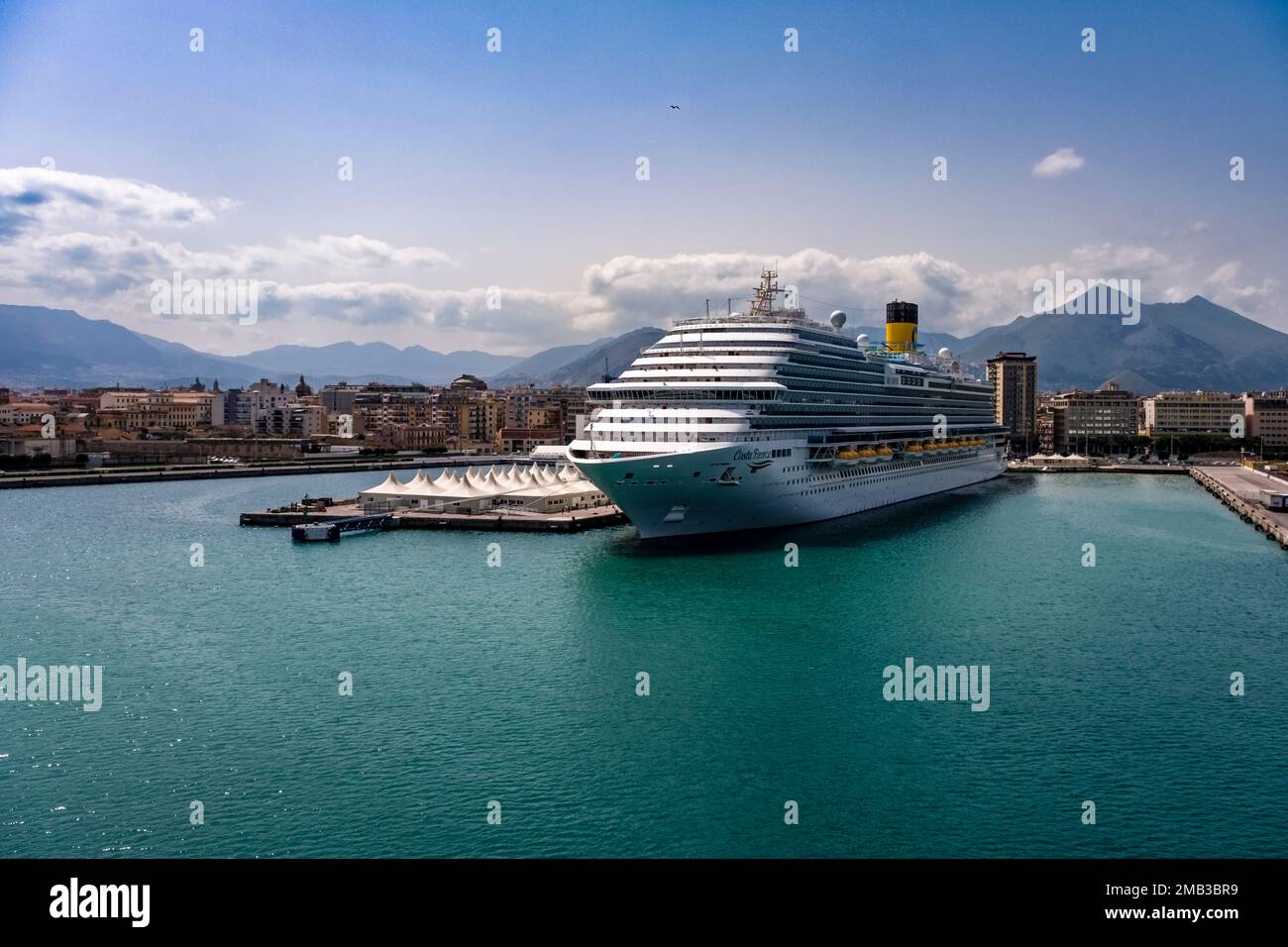 The Costa Firenze, a cruise ship of the shipping company Costa Cruises ...