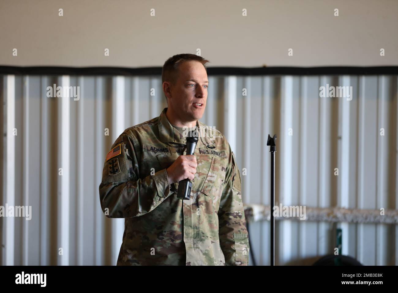 U.S. Army Lt. Col. Eli Adams, commander of the U.S. Army Corps of ...
