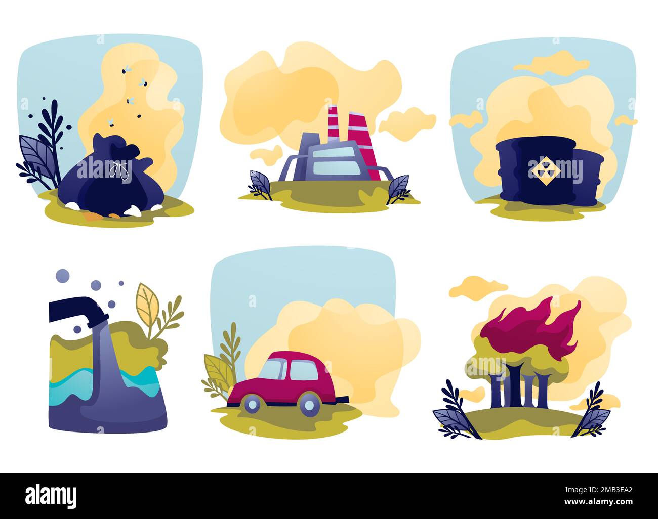 Air pollution rubbish waste Cut Out Stock Images & Pictures - Alamy